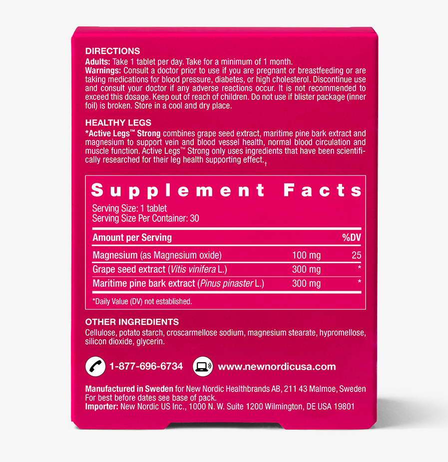 Active Legs™ Strong Supplement for Heavy & Tired Legs | New Nordic ...